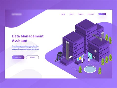 Data Management Asistant Landing Page By Aryo Wicaksono For Nestudio On