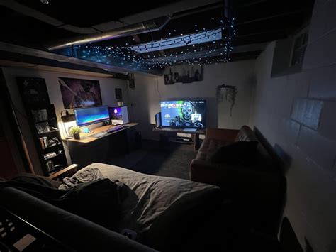 Banished To The Basement New Battlestation And Man Cave R