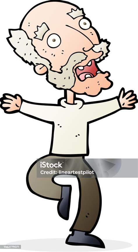 Cartoon Old Man Having A Fright Stock Illustration Download Image Now