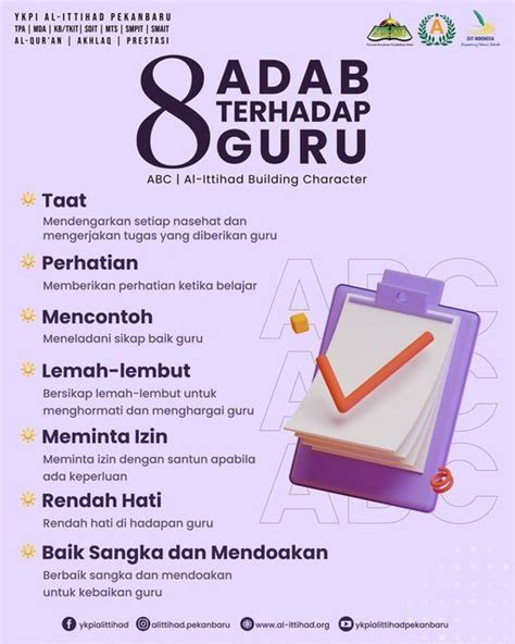 8 Adab Terhadap Guru By Al Ittihad Building Al Ittihad Pekanbaru