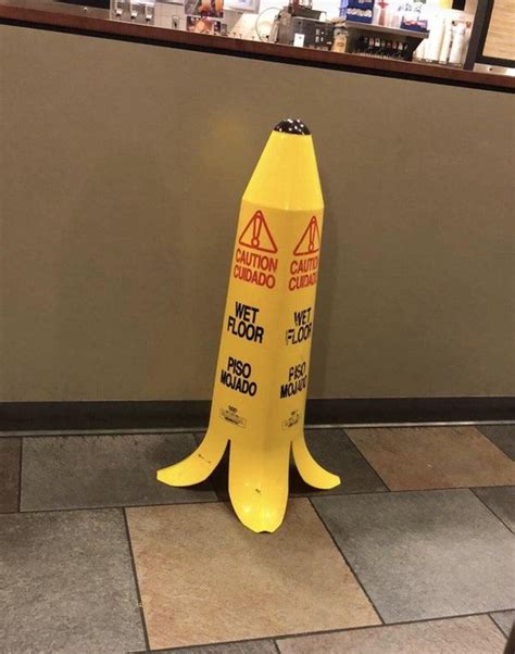 A Banana Peel Wet Floor Sign Wet Floor Signs Wet Floor Wet