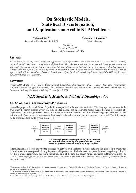 Applications On The Arabic Nlp Problems Rdi