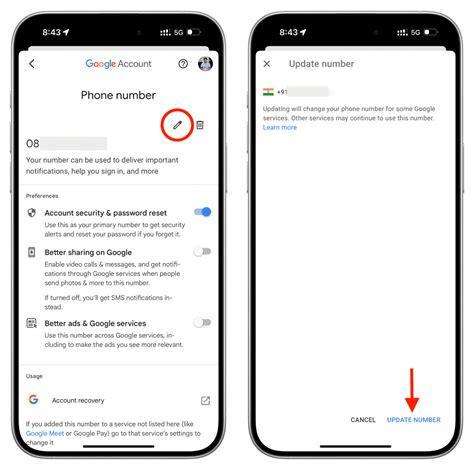 How To Add Change Or Remove Phone Number For Google Account