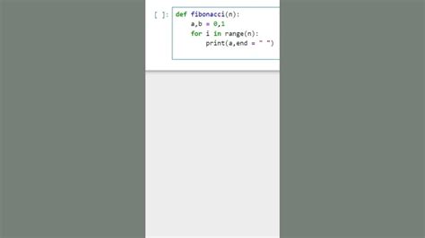 Generate Fibonacci Sequence in Python! #Python #Fibonacci #Shorts - YouTube