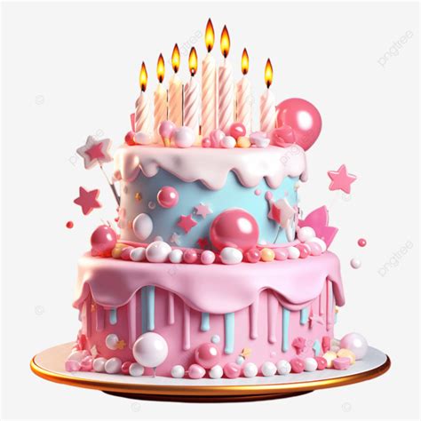 生日蛋糕粉色立體 生日 蛋糕 生日蛋糕png去背圖片素材免費下載，免摳圖設計圖案下載 Pngtree