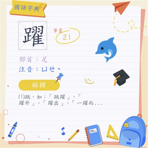 躍 注音 ㄩㄝˋ 部首 足 國語字典