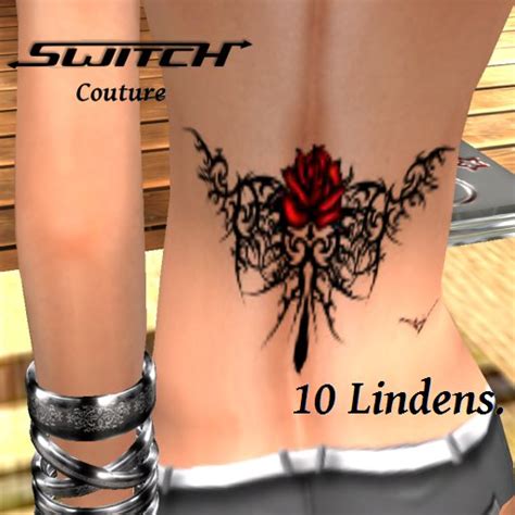 Second Life Marketplace Switch Rose Tramp Stamp Tattoo