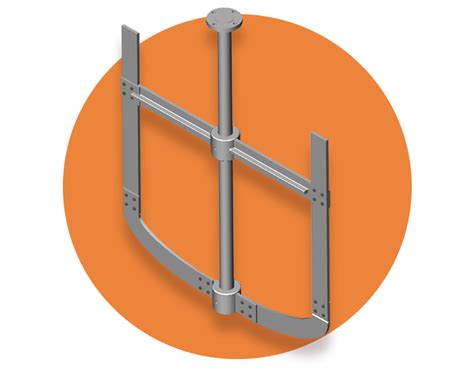 CS Fabricated PTFE PFA Lined Anchor Agitator Hi Flon