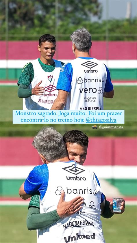 Renato Gaúcho Registra Reencontro Com Thiago Silva No Ct Do Fluminense