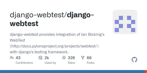 Github Django Webtestdjango Webtest Django Webtest Provides