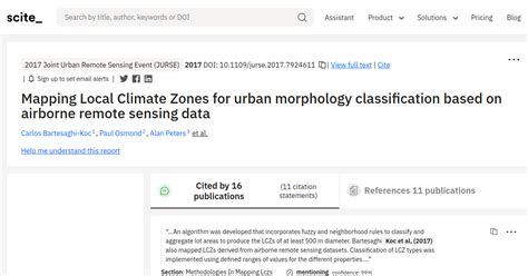 [citation Report] Mapping Local Climate Zones For Urban Morphology Classification Based On