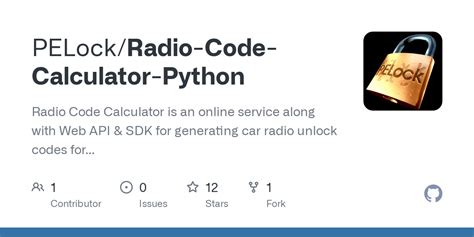 Github Pelockradio Code Calculator Python Radio Code Calculator Is