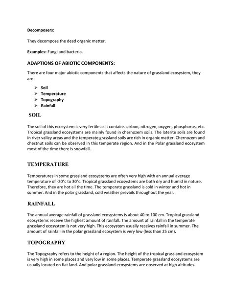 Grassland Ecosystems Pdf