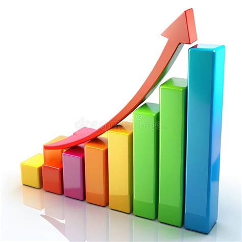 Colorful 3d Bar Graph Upward Trend Success Growth Stock Illustration Illustration Of Marketing
