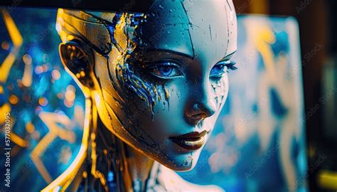 AI Robot Creating Creative Art Deep Learning NLP Diffusion Computer
