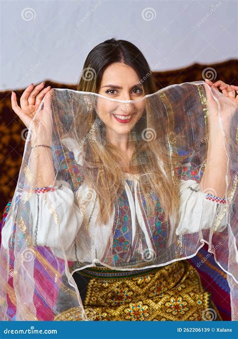 Romanian Woman In Traditional Costume Stock Image Image Of Person