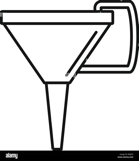 Gasoline Funnel Icon Outline Gasoline Funnel Vector Icon For Web Design Isolated On White