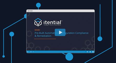 itential demo pre built automation configuration management
