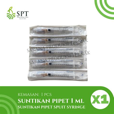 Suntikan Pipet Spuit Syringe 1 Cc Ml Lazada Indonesia