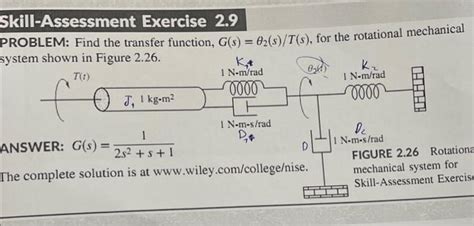 Solved PROBLEM Find the transfer function G s θ2 s T s Chegg