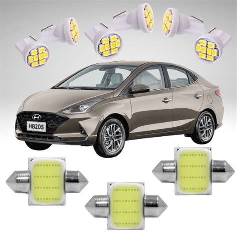 Kit Lâmpadas Led Hyundai Hb20 Hb20s Pingo Teto Placa Ré Shopee Brasil