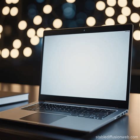 Realistic Laptop With White Screen Image Stable Diffusion Online