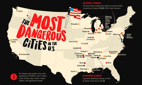 Mapped The Most Dangerous Cities In The Us
