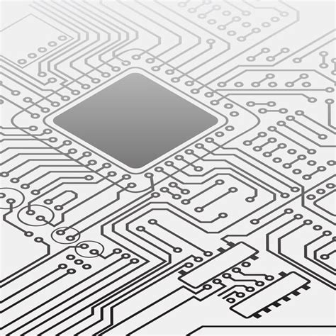 Premium Vector Electric Circuit Perspective Background