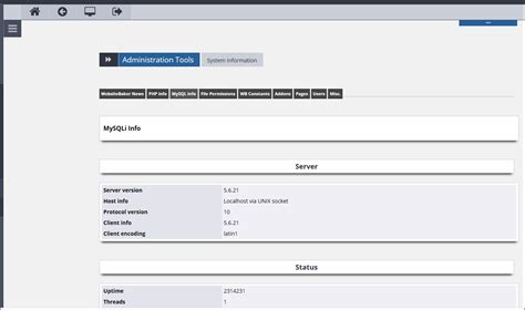 sysinfo dev4me free modules for the websitebaker cms