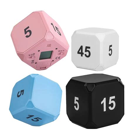 Gravity Sensor Flipping Timer Productivity Cube Led Display 4 Preset