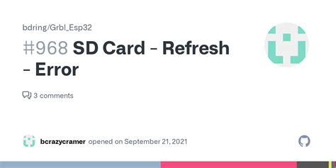 SD Card Refresh Error Issue Bdring Grbl Esp GitHub