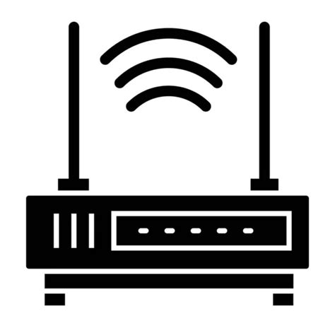 Router Line And Glyph Icon Wi Fi Vector Illustration Isolated On White Wireless Network