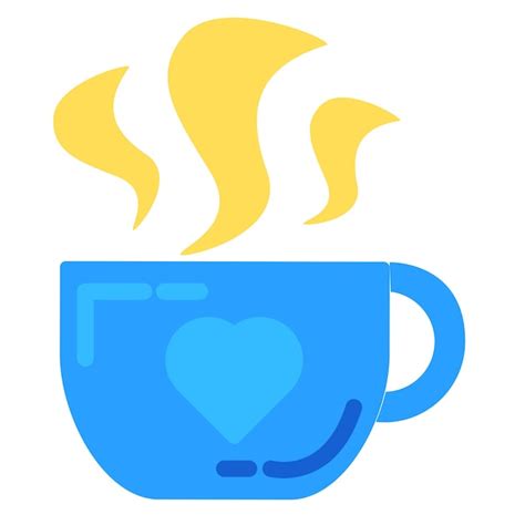 Icône Plate De La Tasse De Café En Ligne Vecteur Premium
