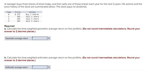Solved C Calculate The Dollar Weighted Average Return On