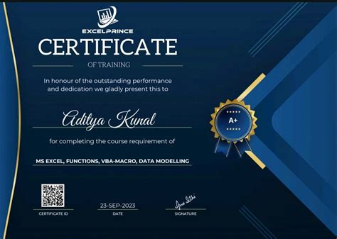 Aditya Kunal On Linkedin Successfully Completed Course Of Exel 1st Step To Become Data