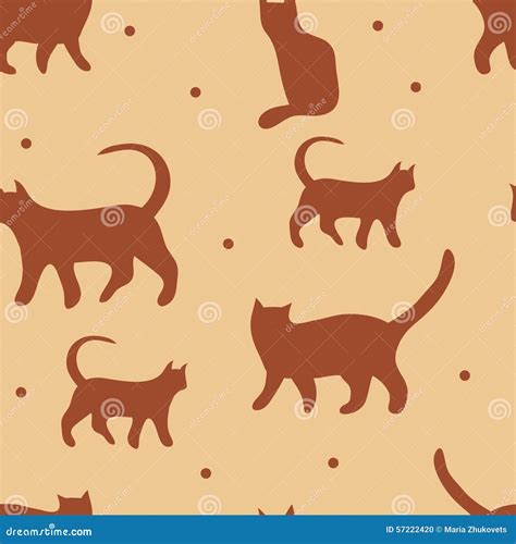 Cats Shapes Pattern Stock Vector Illustration Of Design 57222420