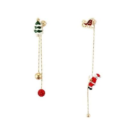 Boucles d Oreilles Père Noël Asymétriques Achat Vente boucle d oreille Boucles d Oreilles