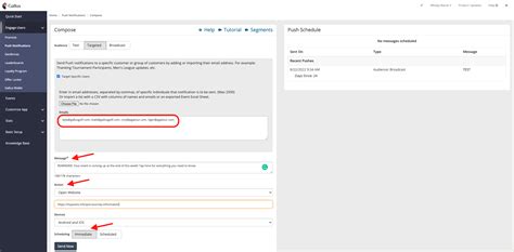 how the events and push notifications integration works