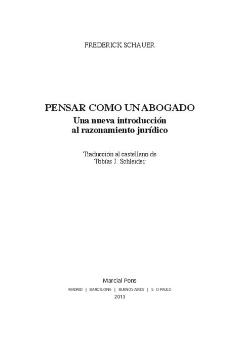 Pdf Pensar Como Un Abogado Una Nueva Introducción Al Razonamiento