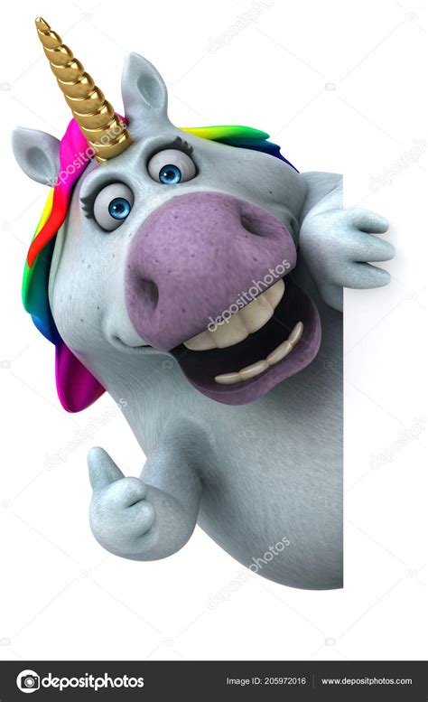 Fun Unicorn Cartoon Character Illustration Stock Illustration By ©julos