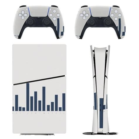 Blue Bar Chart Console Skin Bundle For Ps5 Pro Slim Disc And Digital