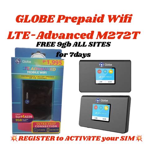 Globe Prepaid Pocket Wifi Lte Advanced M272t And Lte M022s Shopee Philippines