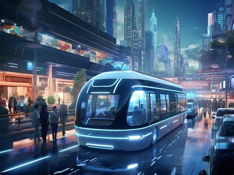 Premium Photo Autonomous Vehicles In Smart City Ai Generated
