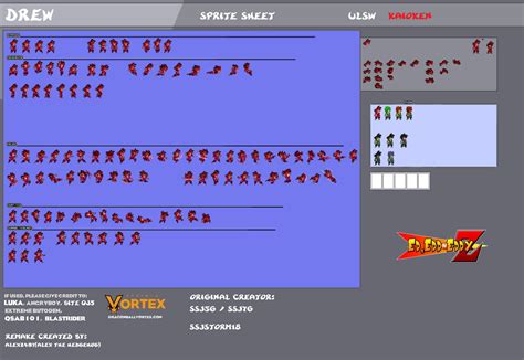 Drew Ulsw Kaioken Sprite Sheet By Alex2497 On Deviantart