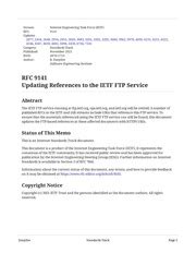 Updating References To The IETF FTP Service R Danyliw Free Download Borrow And Streaming