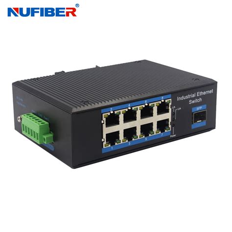 Industrial Grade Sfp Switch Gigabit Ethernet Converter 8 Port