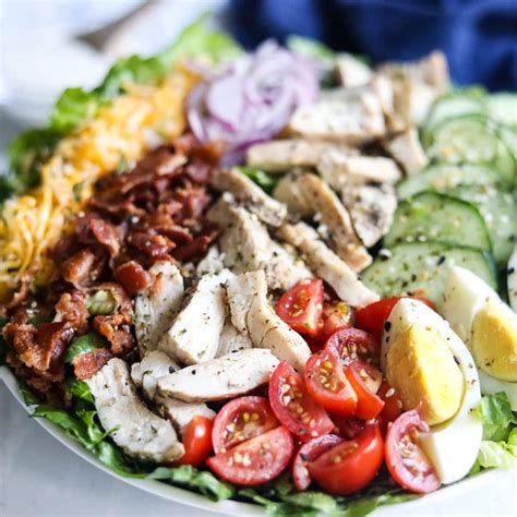 Healthy Cobb Salad Recipe With Chicken Kasey Trenum