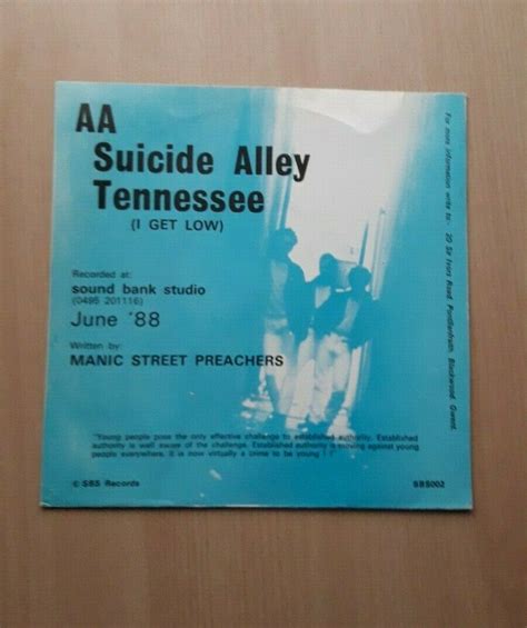 Manic Street Preachers Suicide Alley Original 7 Vinyl