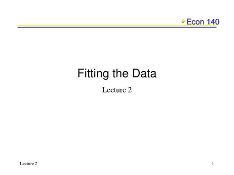 PPT Fitting The Data PowerPoint Presentation Free Download ID 6614635