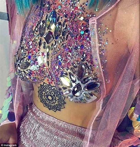 Music Festival Fashion Glitter Boobs Trend Popular At Coachella